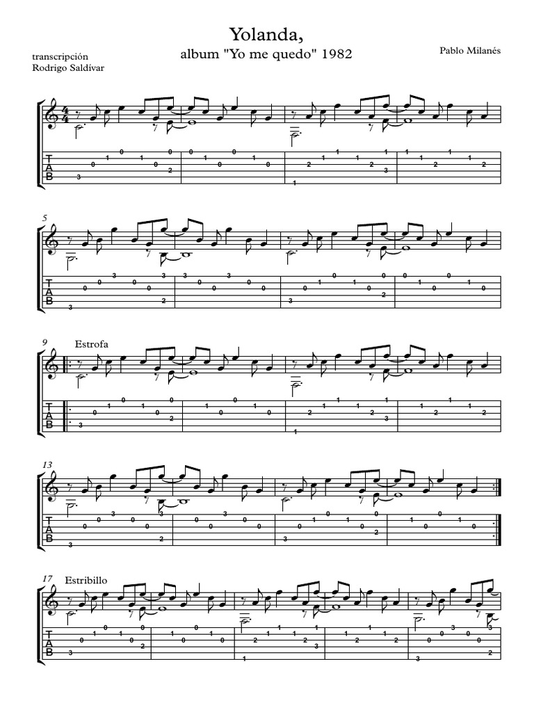 Yolanda - Pablo Milanés | PDF
