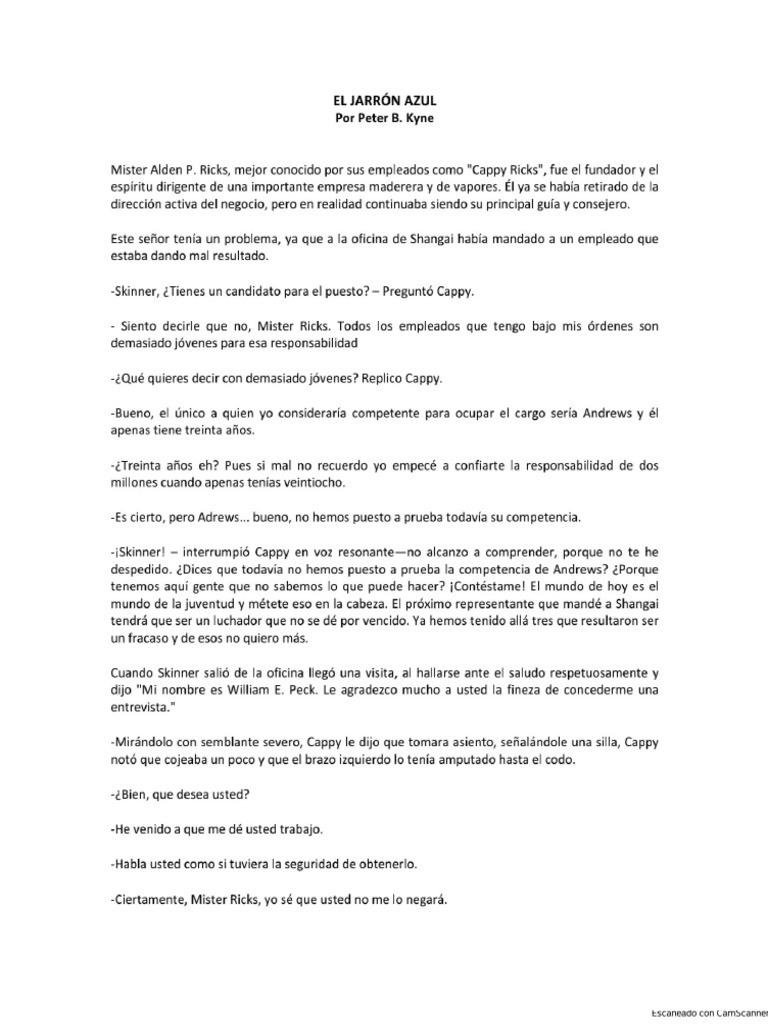 El Jarron Azul | PDF