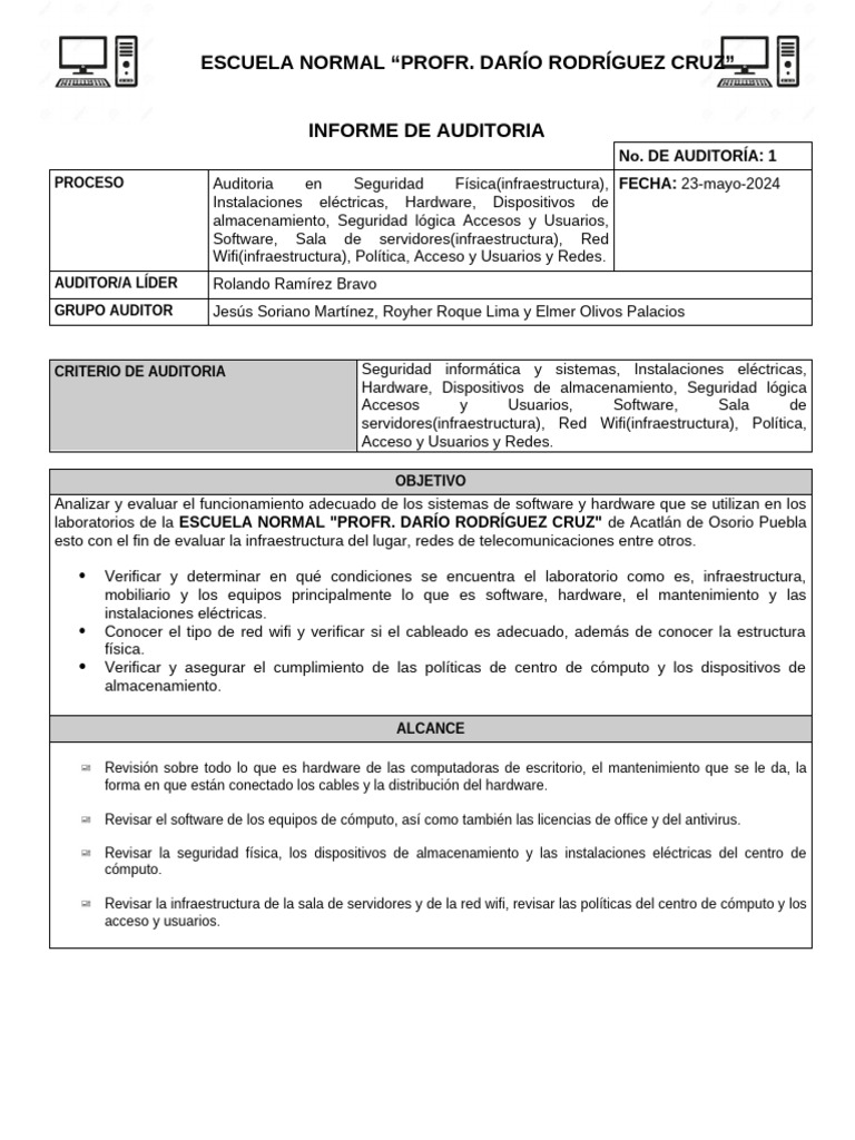 INFORM_FINAL_ESCUELA_NORMAL_“PROFR._DARÍO_RODRÍGUEZ_CRUZ” | PDF