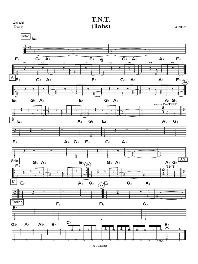 T.N.T. (Tabs) | PDF