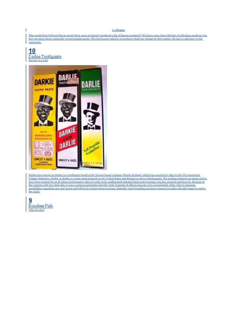 Darkie Toothpaste: by Jfrater | PDF | Foods