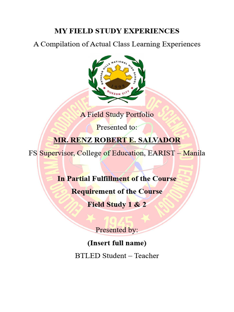 Field Study Format | PDF