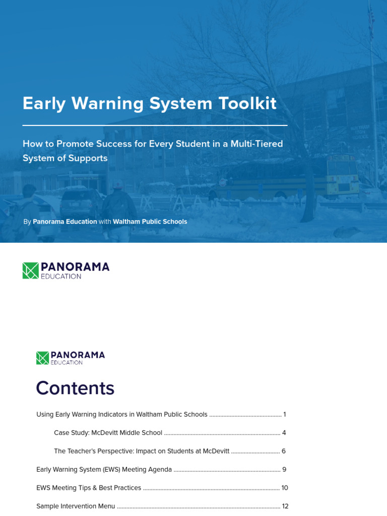 Early Warning System Toolkit | PDF