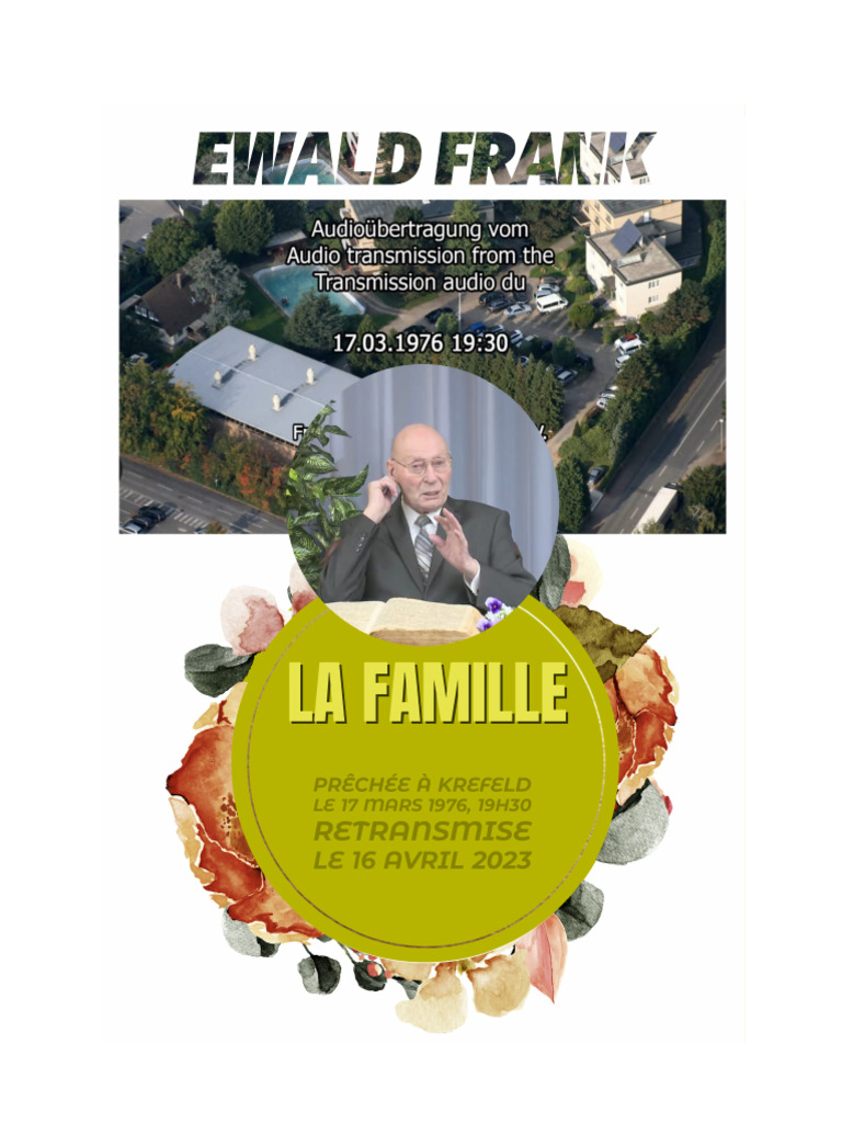 2023-04-16 LA FAMILLE - Par Frère Ewald Frank À Krefeld - Le 17 Mars ...