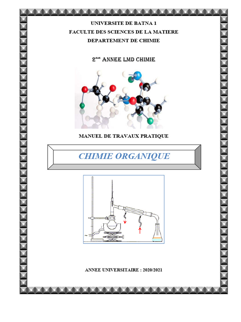 TP Chimie Organique L2 Chimie DR Allaoua | PDF