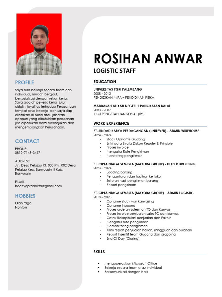 CV - Rosihan Anwar - 2024 | PDF