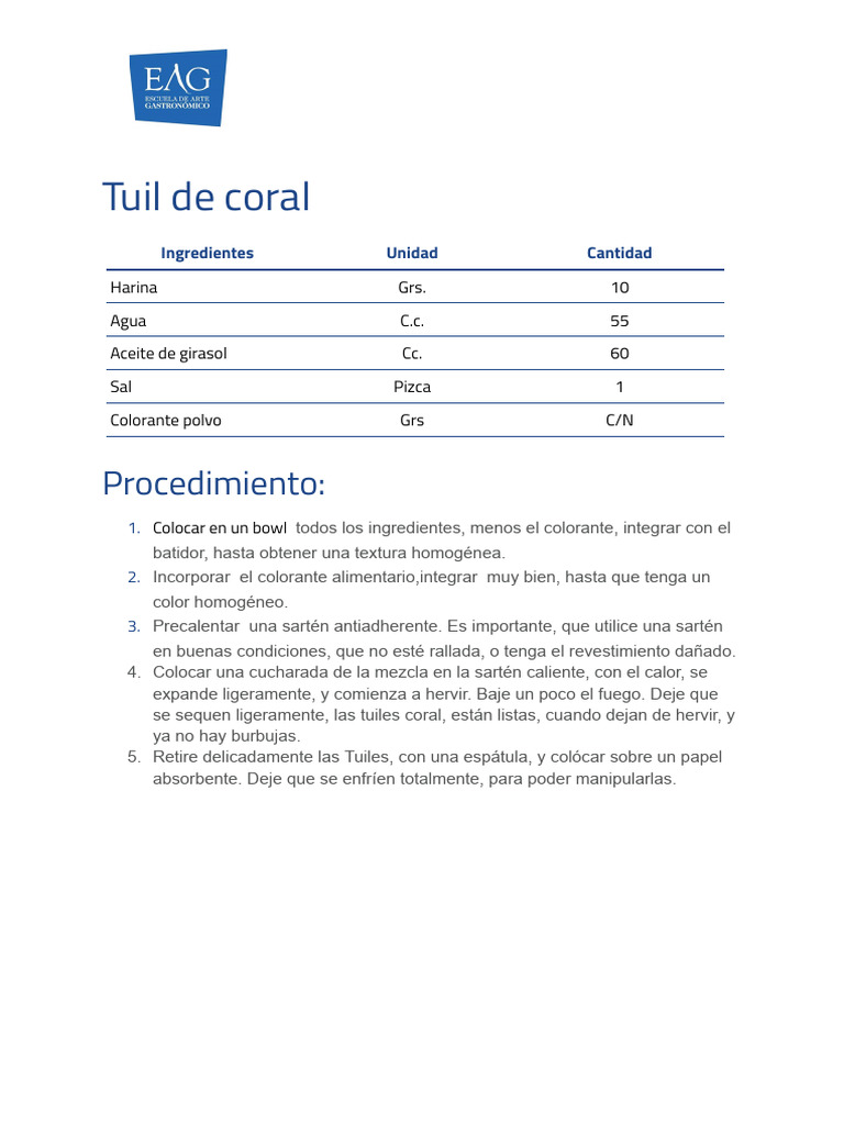 Tuil de Coral | PDF