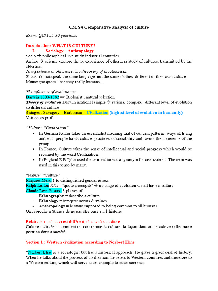 CM S4 Comparative Analysis of Culture | PDF | Feminism | Social Science