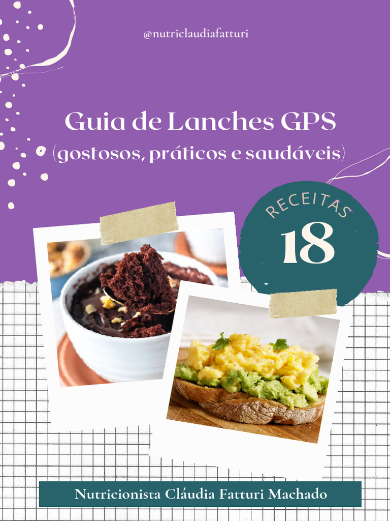 Guia de Lanches GPS (Gostosos, Práticos e Saudáveis) | PDF | Sanduíche | Chocolate
