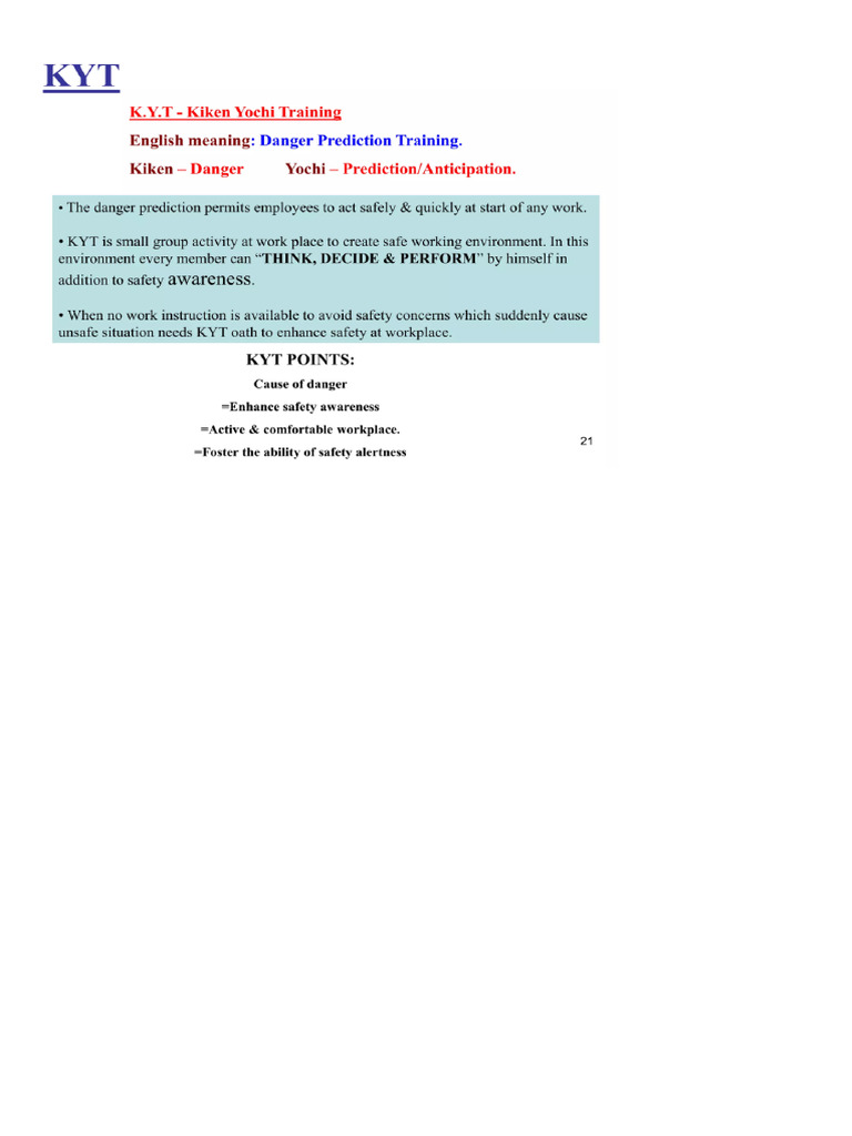 KYT - Kiken Yochi Training | PDF