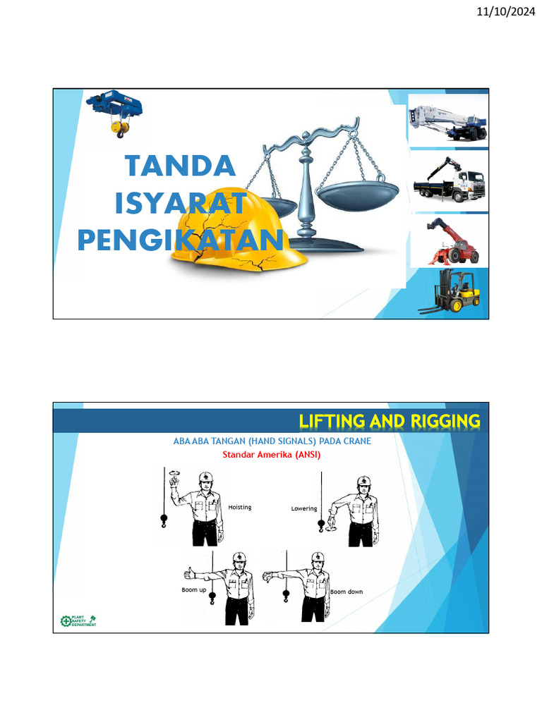 Isyarat Pengikatan dan Pengangkatan IMIP | PDF Isyarat Pengikatan dan Pengangkatan IMIP | PDF