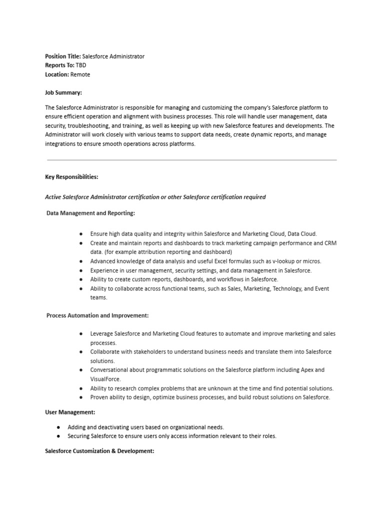 Salesforce Administrator (2024) | PDF