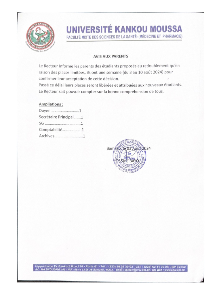 Université Kankou Moussa | PDF