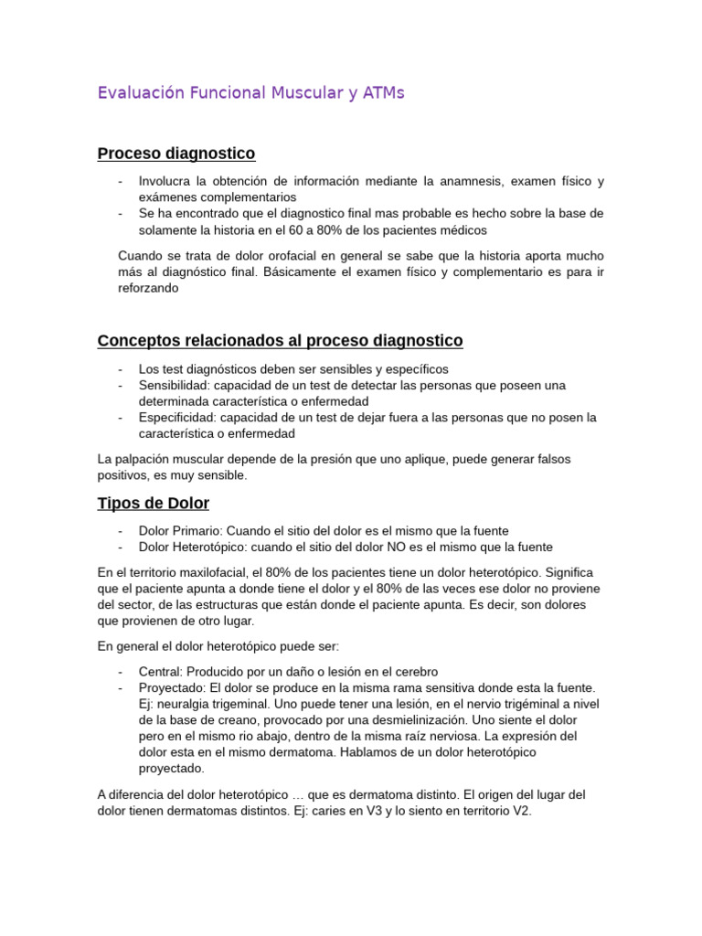 Clase 4 - Evaluación Funcional Muscular y ATMs | PDF