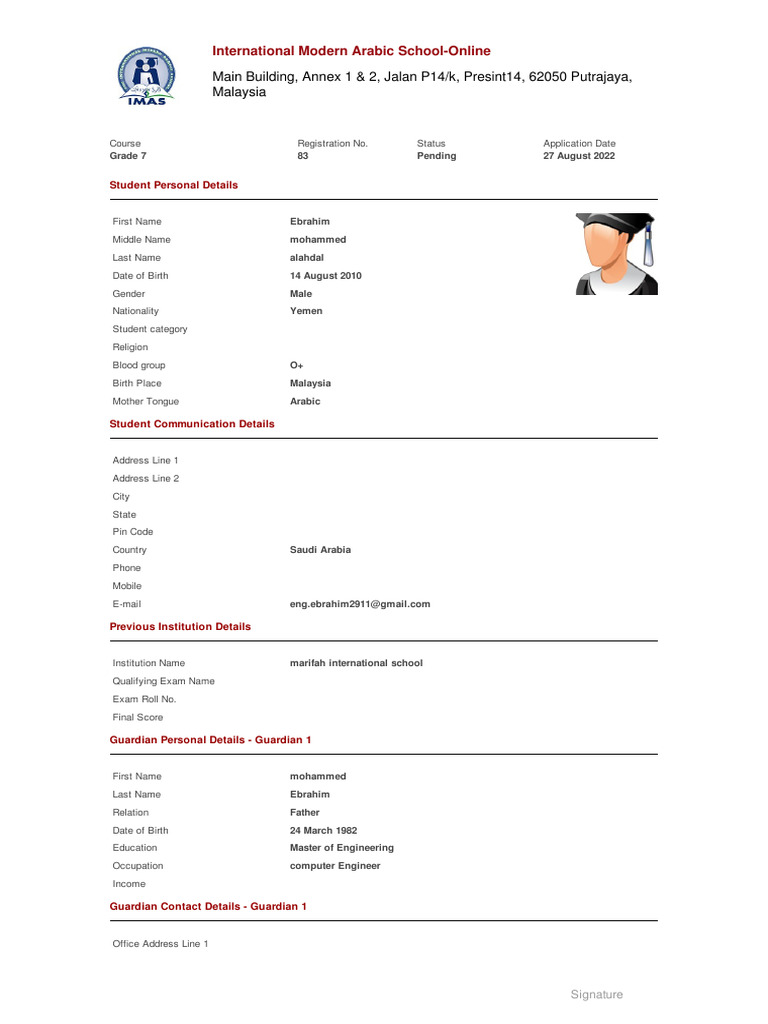 application Imas | PDF