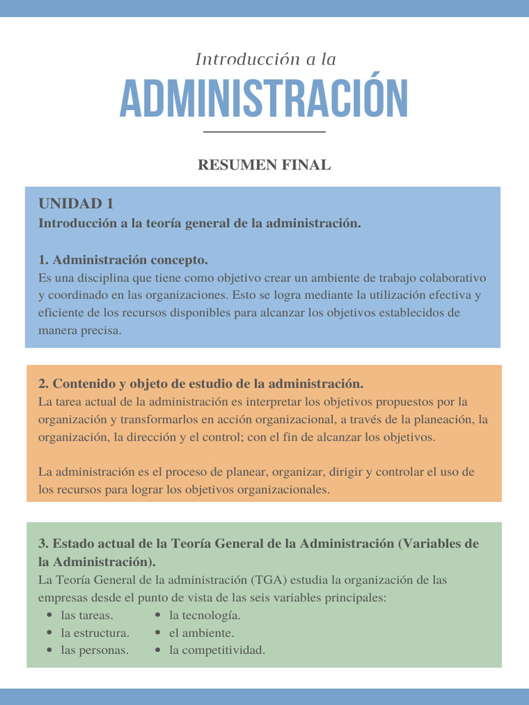 Administración Resumen FINAL | PDF