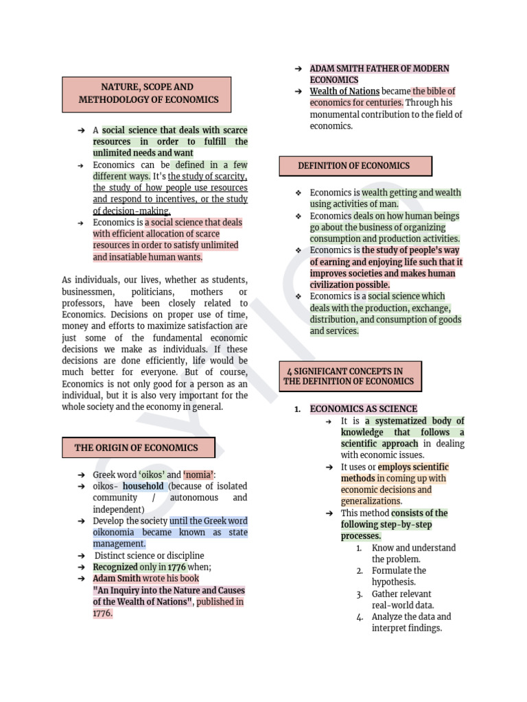 ECONOMICS REV Awe | PDF