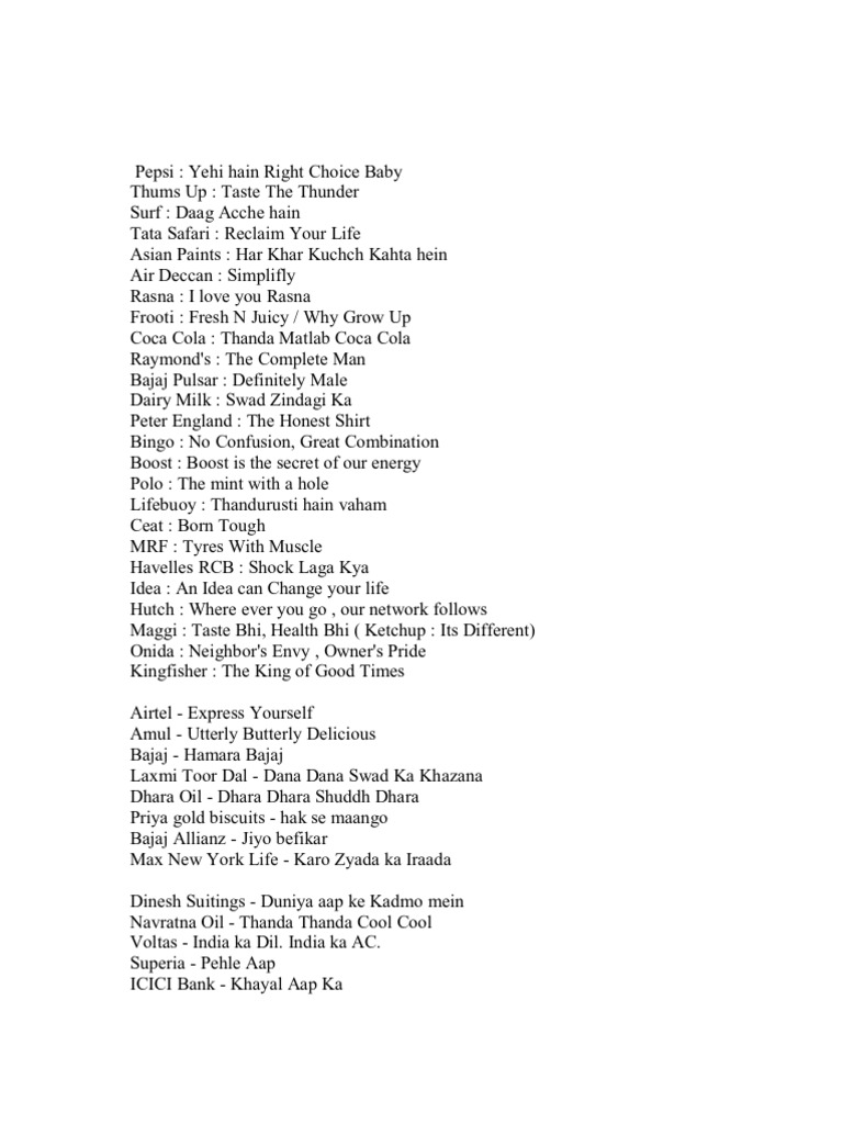 Representing India's Iconic Brand Slogans: Insights into how brands ...