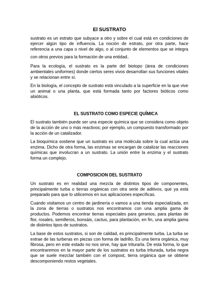 El SUSTRATO | PDF