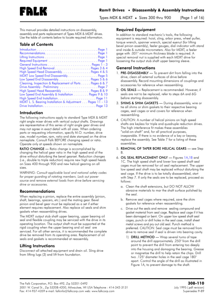 Falk MDX MDXT 300 A 900 | PDF