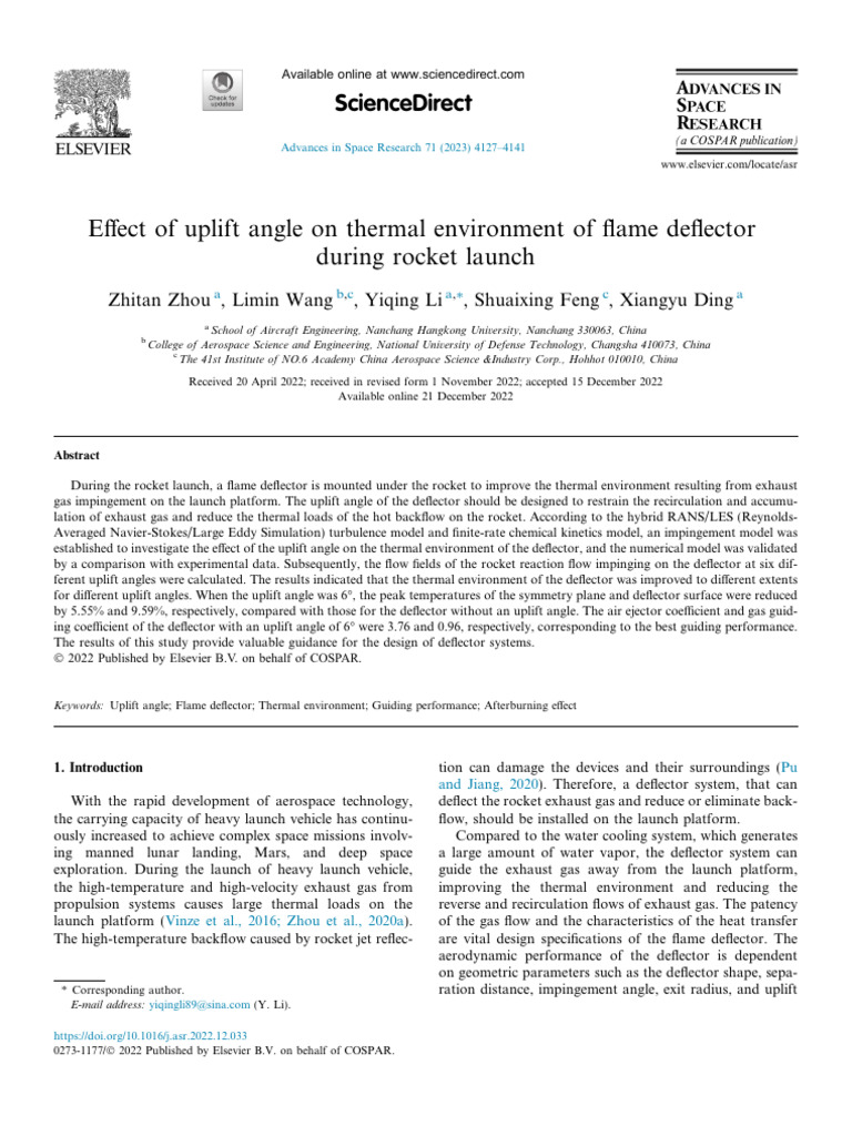 Flame Deflector Uplift Angle | PDF