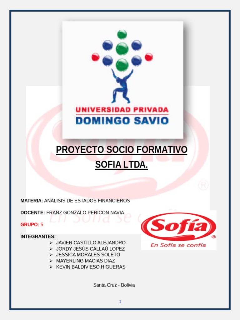 PROYECTO FORMATIVO ANALISIS EEFF Grupo 5 | PDF | Business | Calidad (comercial)
