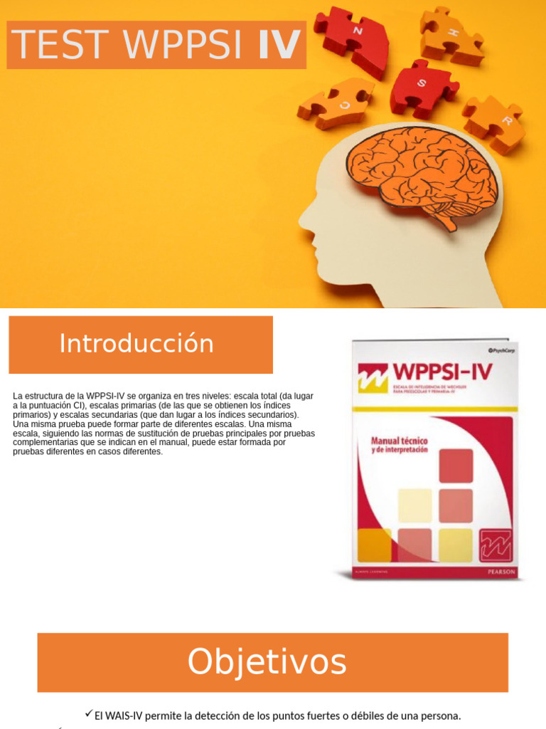Test Wppsi IV | PDF