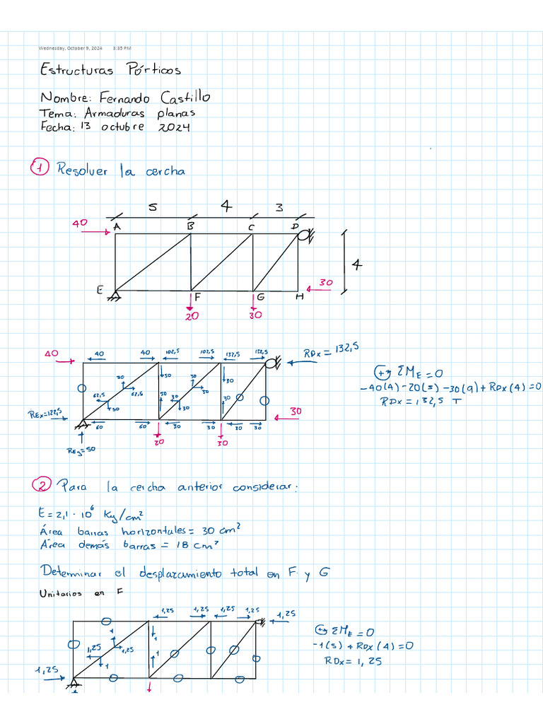 Tarea 1 Estructuras Porticos | PDF