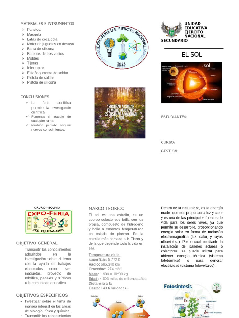 Triptico Feria 1 | PDF