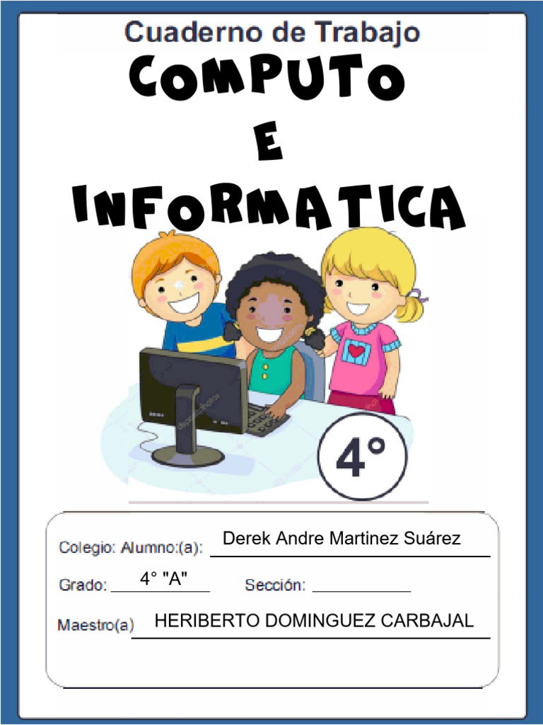 Cuadernillo de Computacion 4to de Primaria Ignacio Ramirez 2024 | PDF | Microsoft Word | Archivo ...