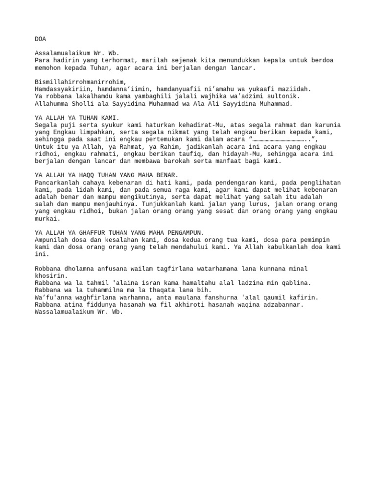 Teks Doa | PDF