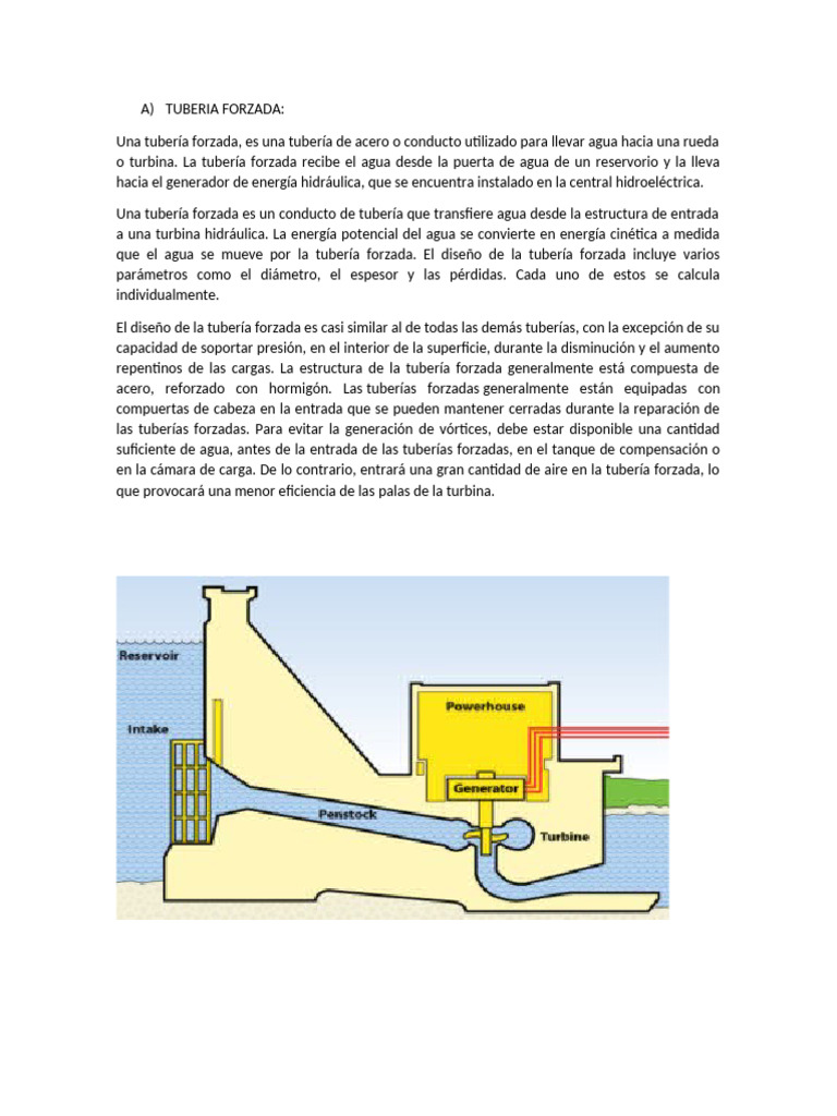 TUBERIA FORZADA Centrales Hidroelectricas | PDF