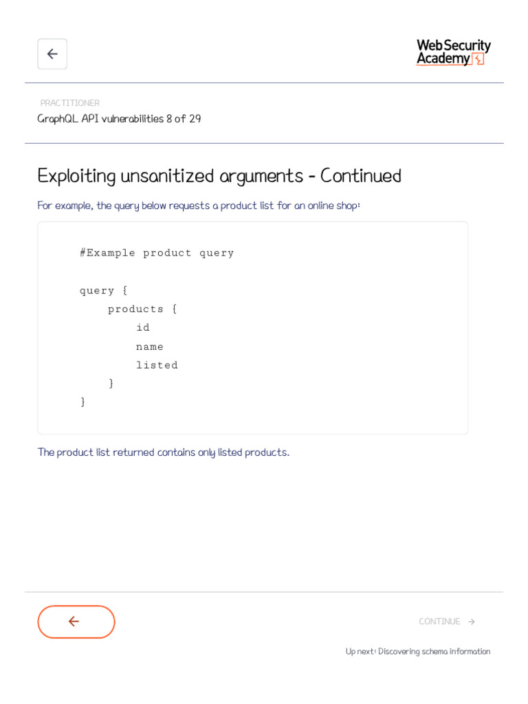 GraphQL API Vulnerabilities - PortSwigger | PDF