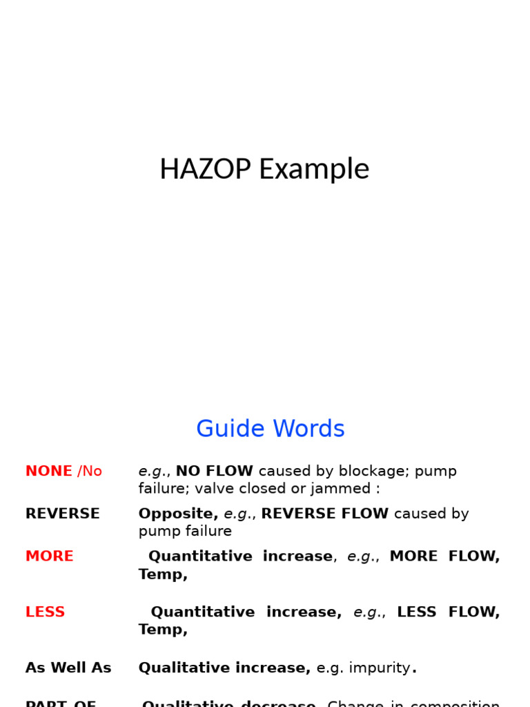 HAZOP Example | PDF