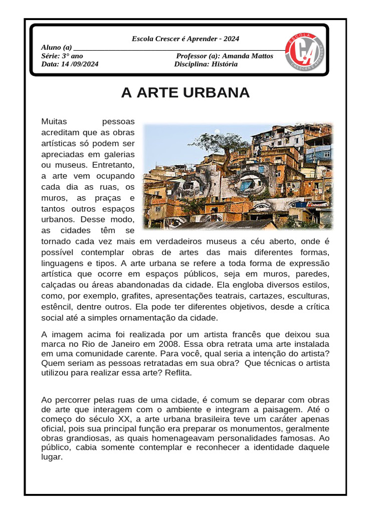 ativ história 3 ano 14 09 | PDF