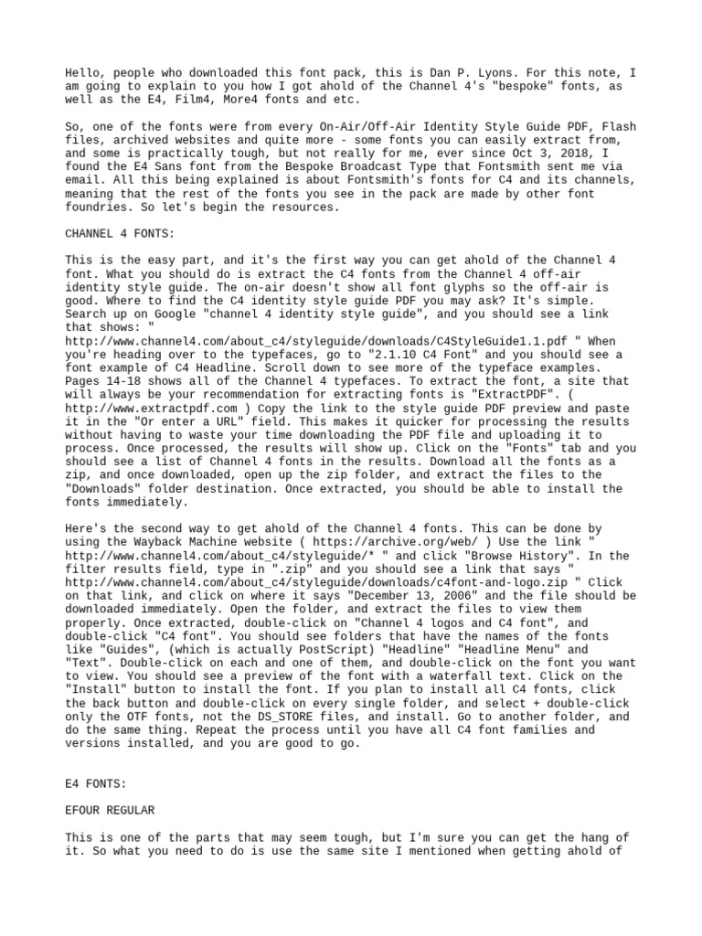 How The Channel 4 Fonts Got A Hold - DLE | PDF