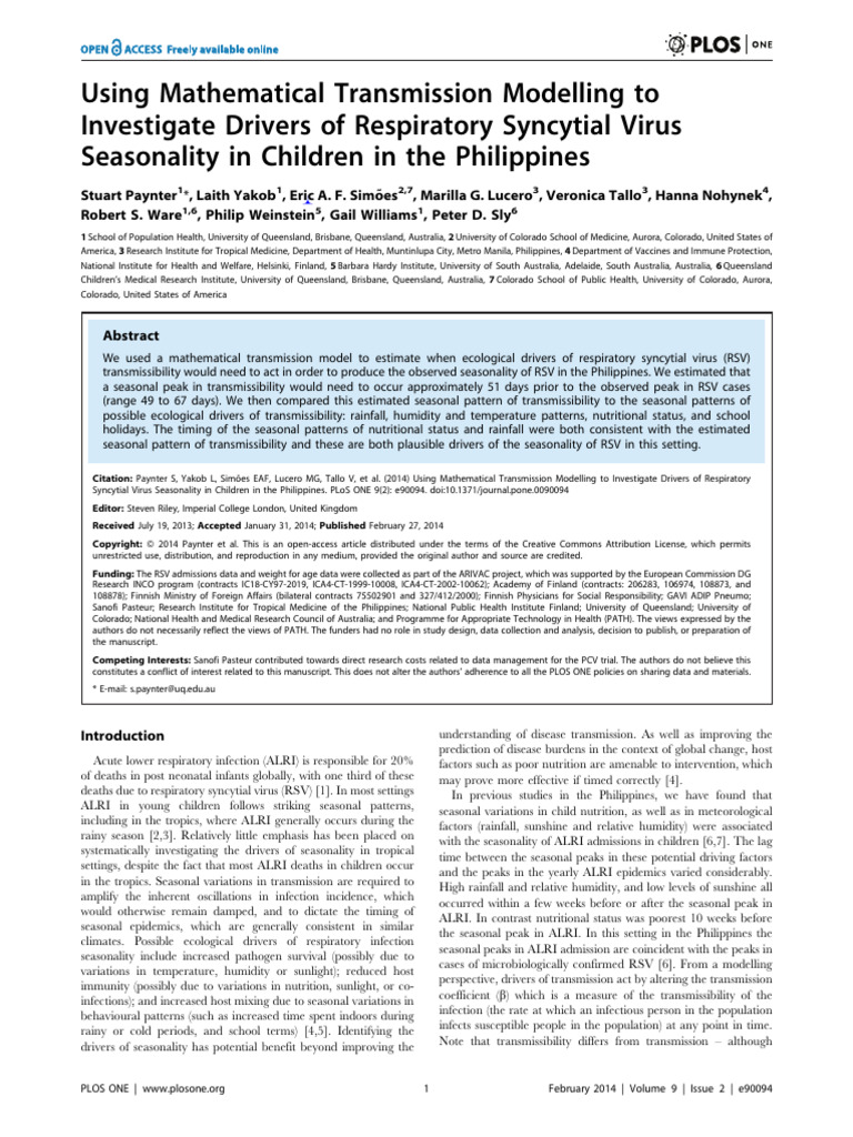 14 Paynter PLoSONE | PDF