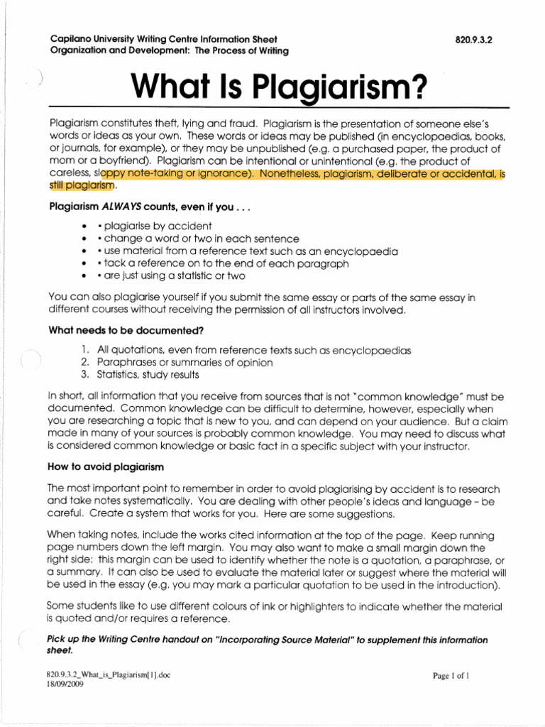 What Is Plagiarism | PDF