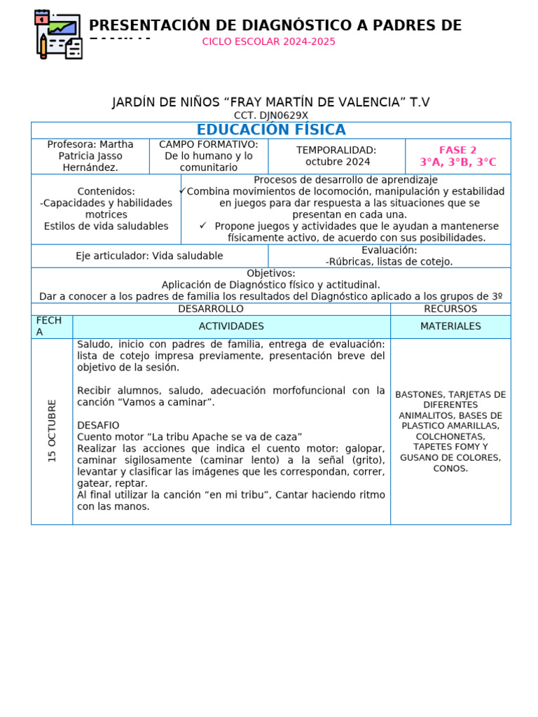 Planeacion Fary 24-25 Rendicion de Cuentas | PDF | Evaluación