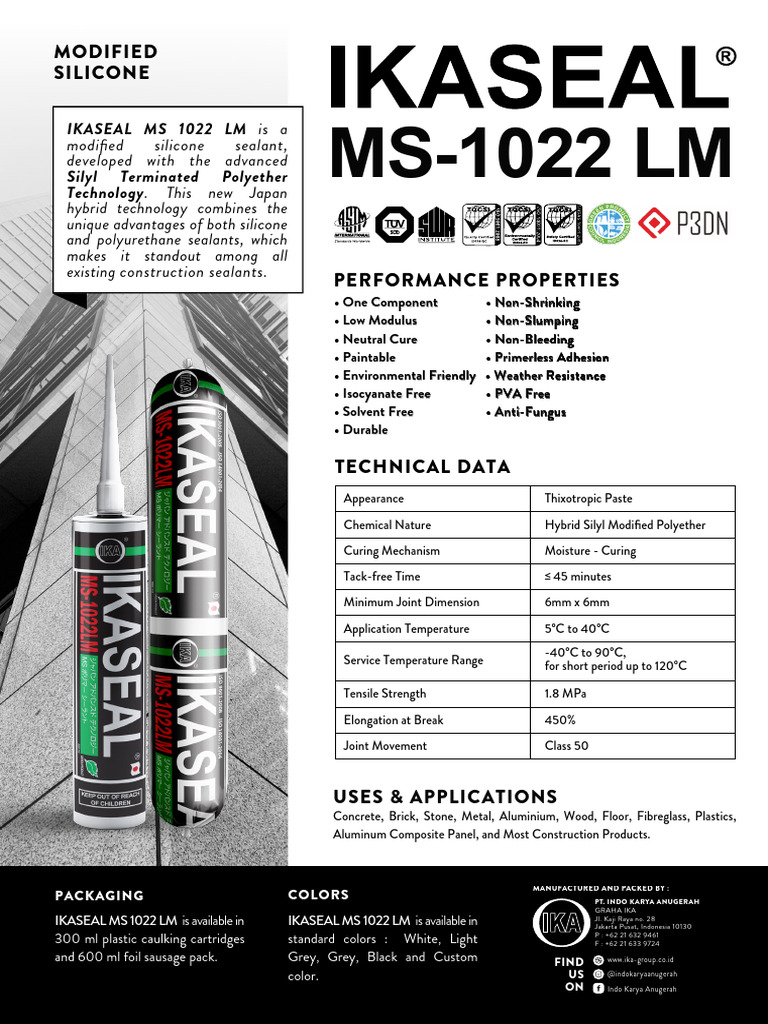 Ikaseal Ms 1022 LM | PDF