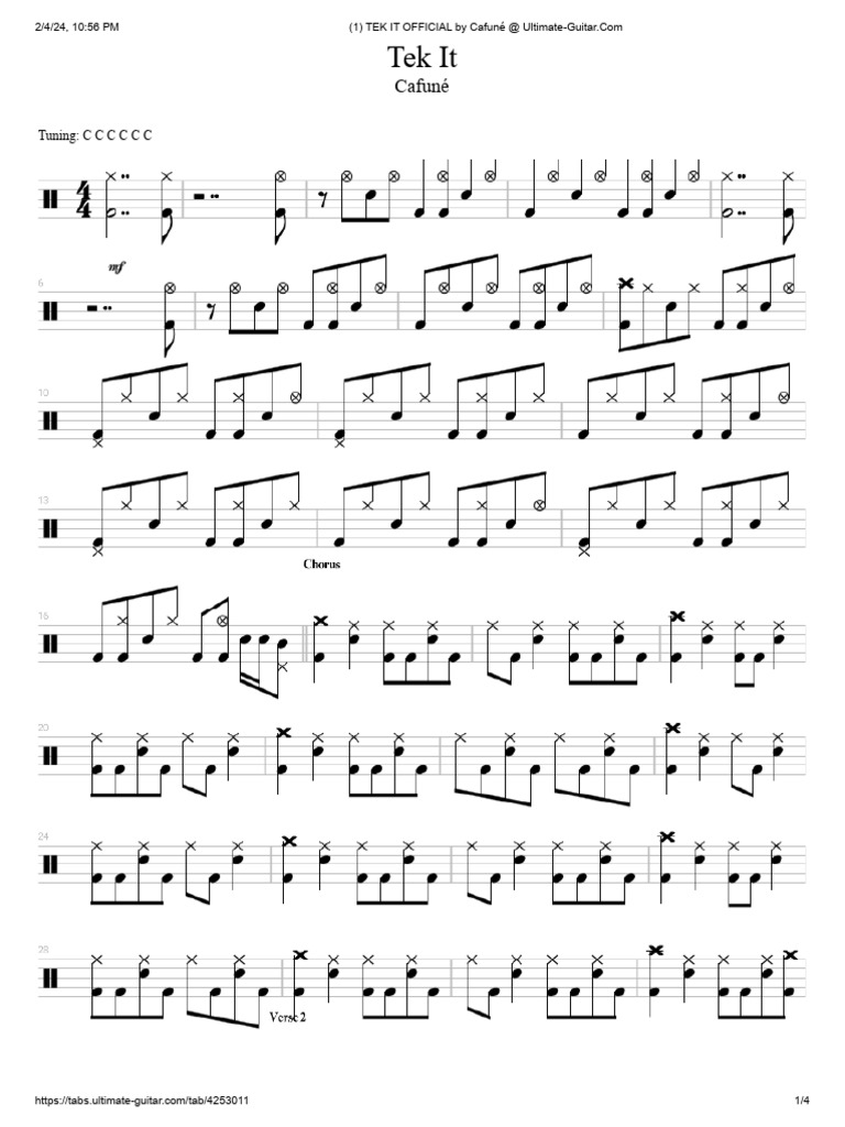 TEK IT OFFICIAL by Cafuné at Ultimate-Guitar - Com.pdfd | PDF