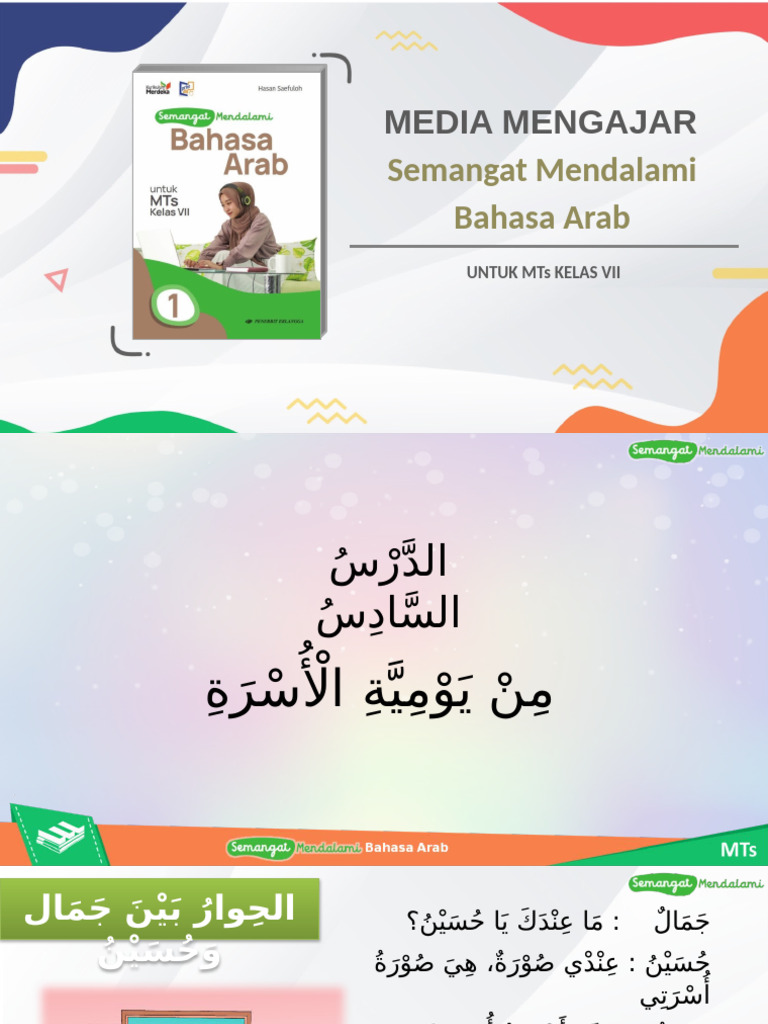 Semangat Mendalami Bahasa Arab Mts Kls.7 - Km-Media Mengajar-Ppt Bahasa Arab Kelas 7 | PDF