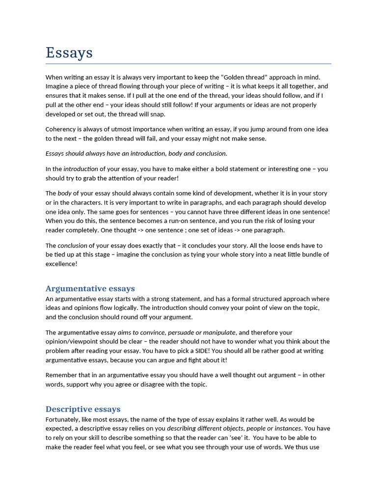 Essays | PDF