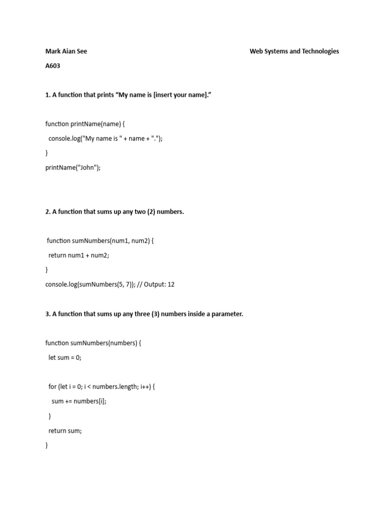 06 Activity 1 Web Sys - See, Mark Aian | PDF