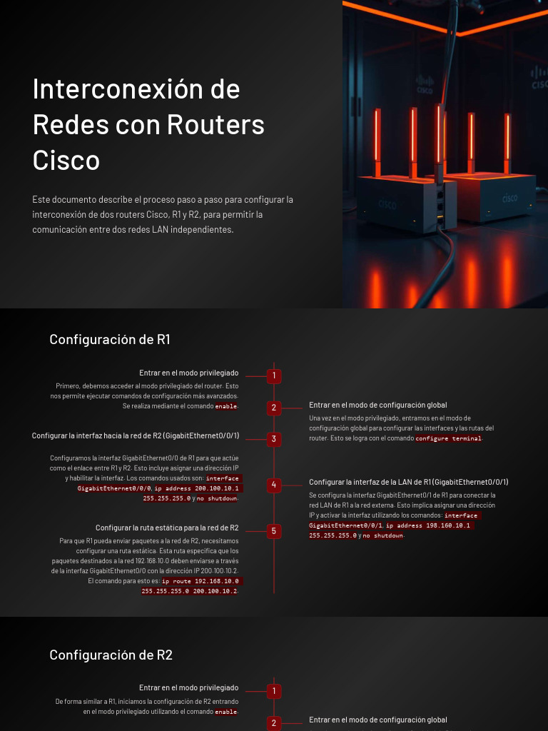 Interconexion de Redes Con Routers Cisco | PDF