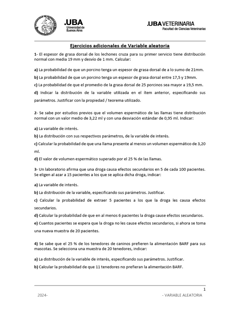 Ejercicios Adicionales Va | PDF