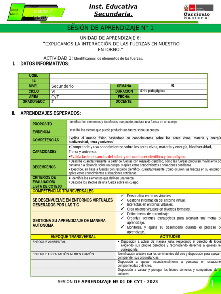 A-2º SES-ACT 1-CYT UND 6 Sem 1 | PDF