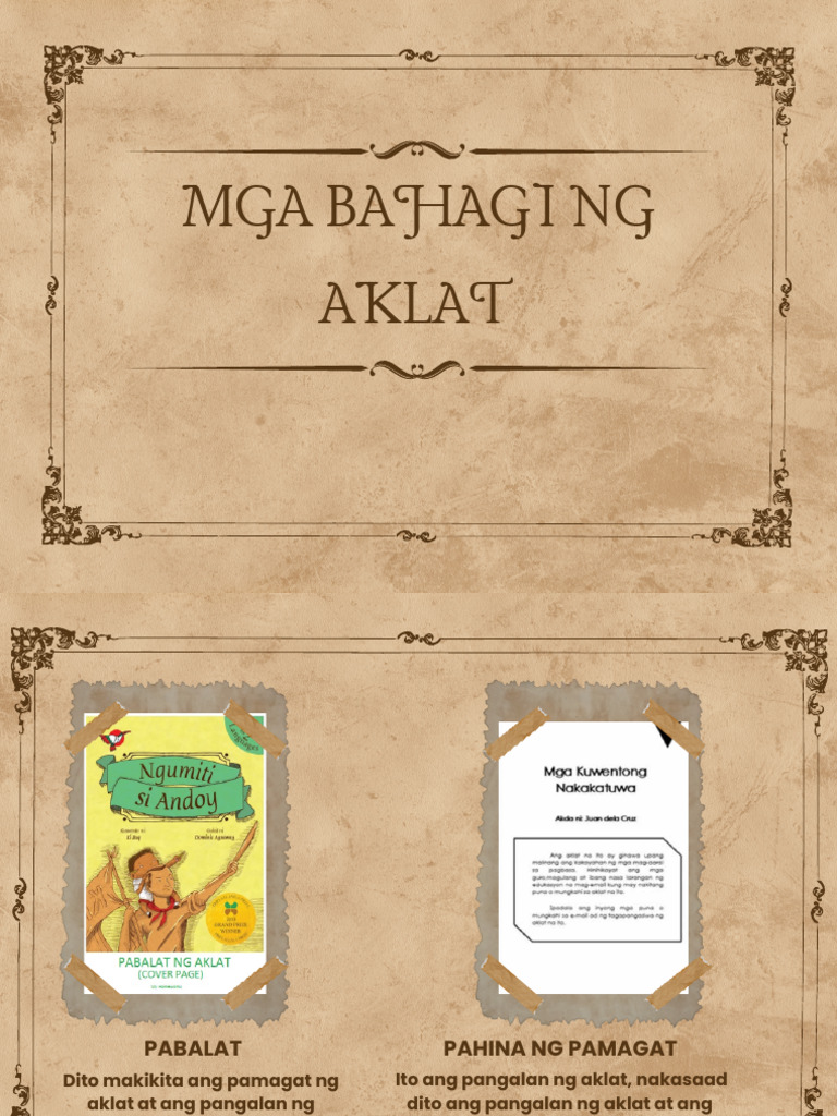 Mga Bahagi NG Aklat - 20241015 - 085726 - 0000 | PDF