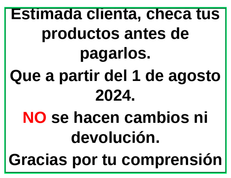 Estimada Clienta | PDF