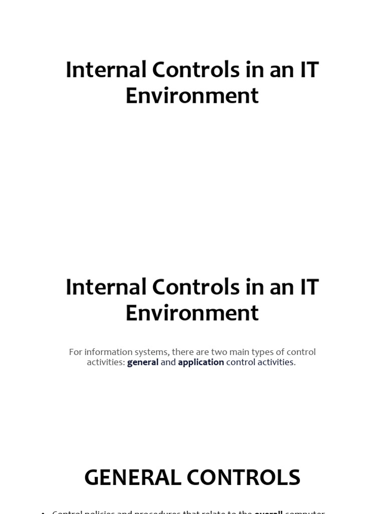 5. ICIT.General Controls | PDF